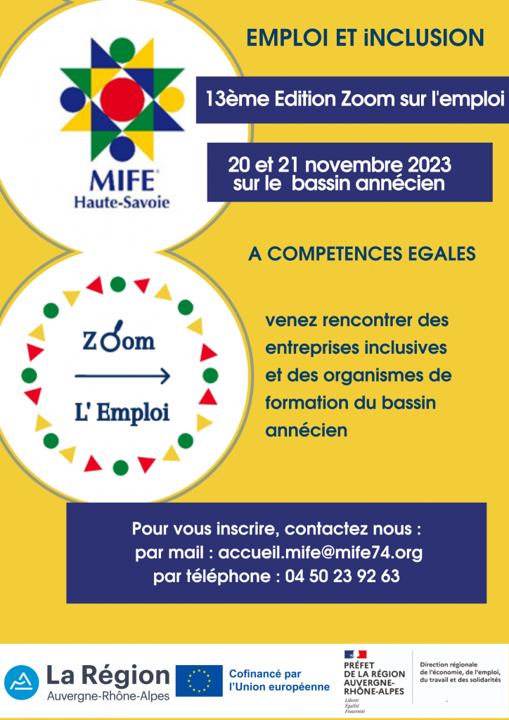 La MIFE Haute-Savoie organise la 13ème édition Zoom sur l’emploi ...